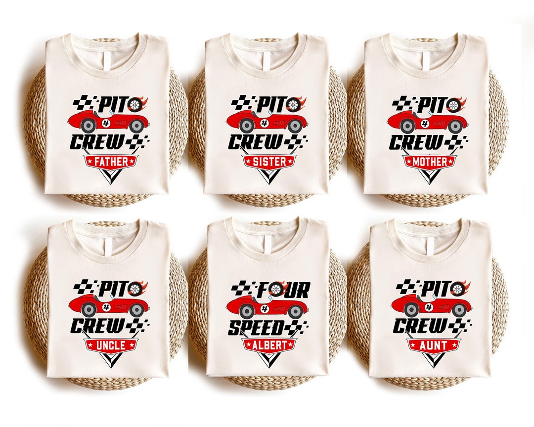 Four Speed Pit Crew Birthday Shirt, Custom Race Car Birthday Shirts ...