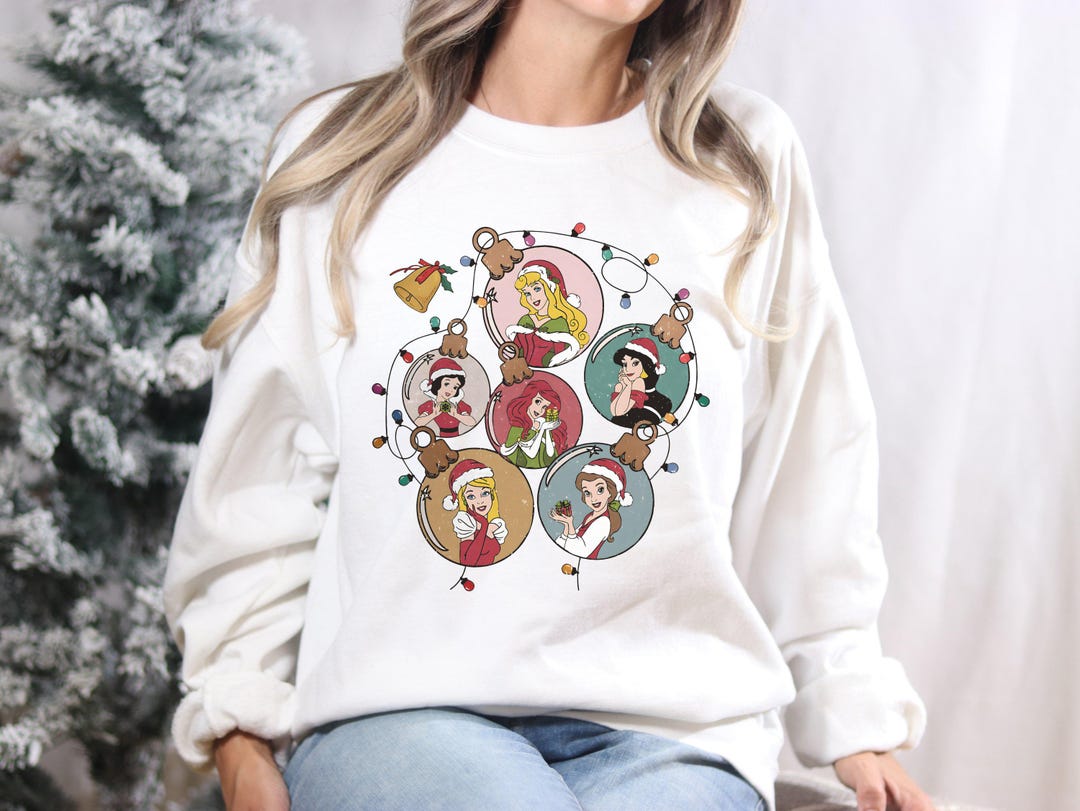 Disney Princesses Christmas T-shirt, Disneyland Xmas Girls Trip Shirt ...