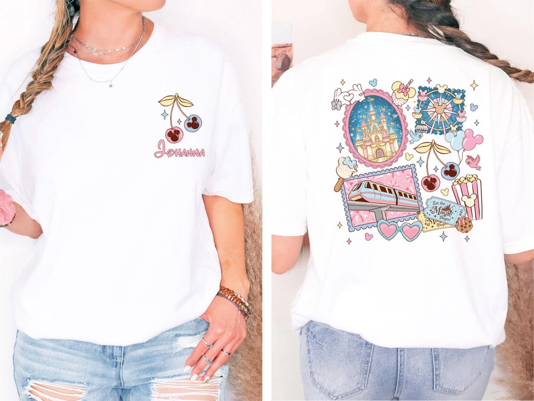 Custom Name Disney Cherry Shirt, Disneyworld Family Trip T-shirt ...