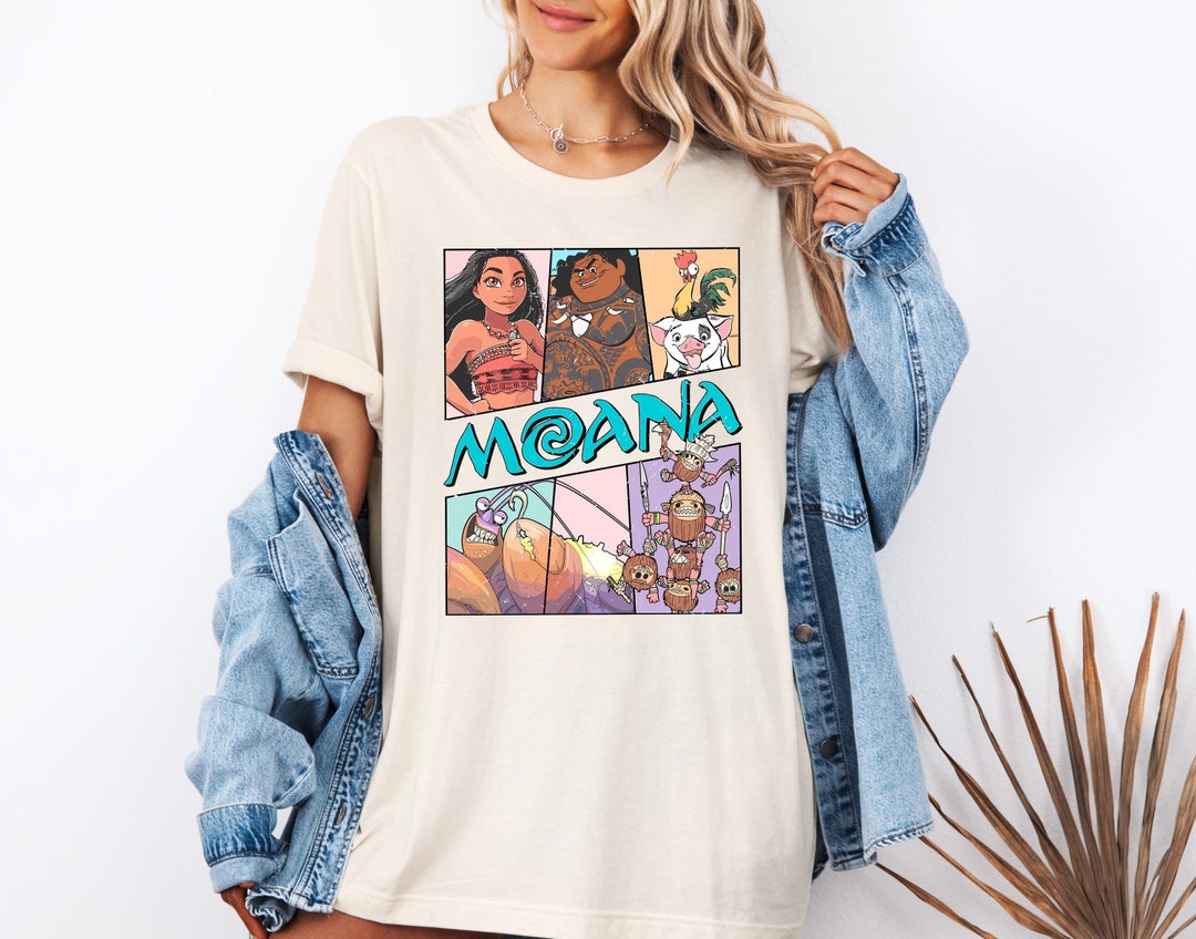 Retro Princess Moana Shirt, Disney Moana Characters Shirt, Disneyland ...