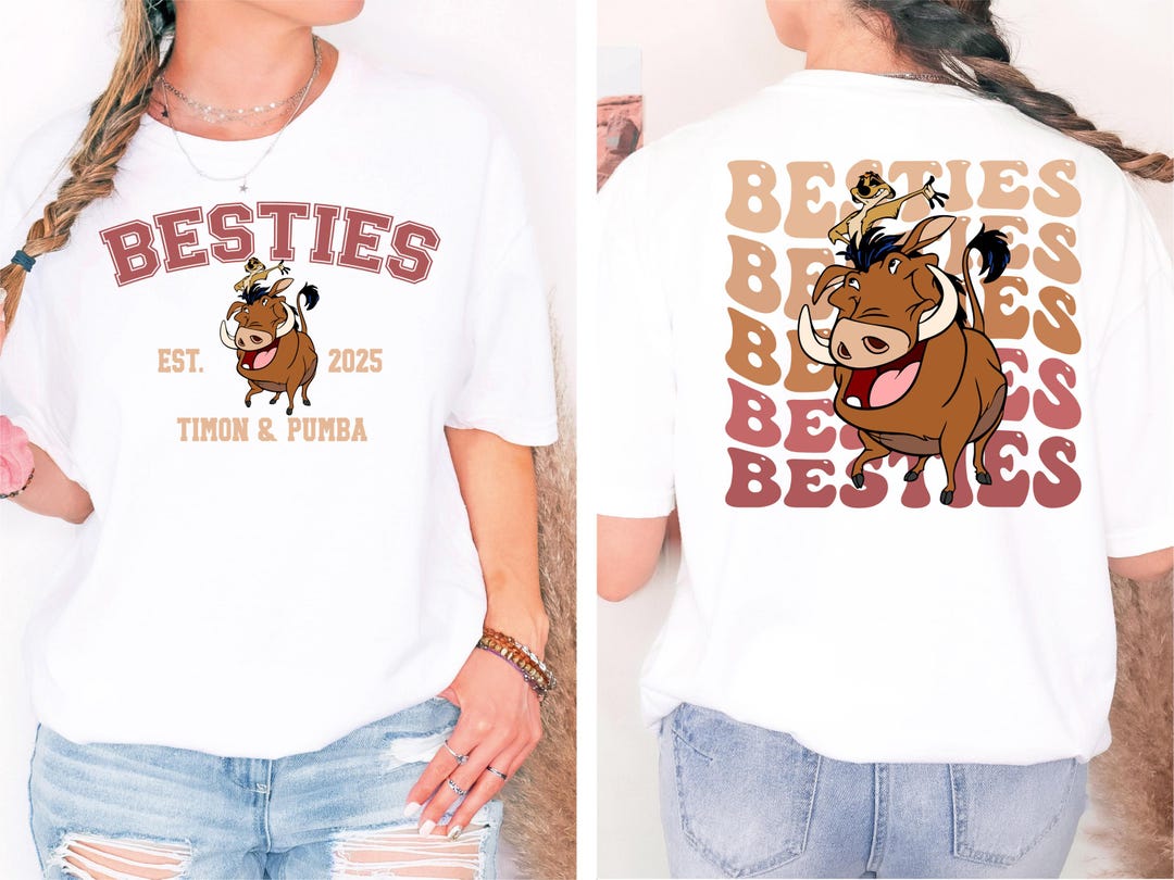 Disney Timon & Pumba Besties Tee, the Lion King Best Friends Shirt ...