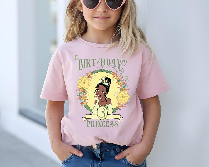 Princess Tiana Birthday Girl Shirt, Disney Family Matching Birthday ...