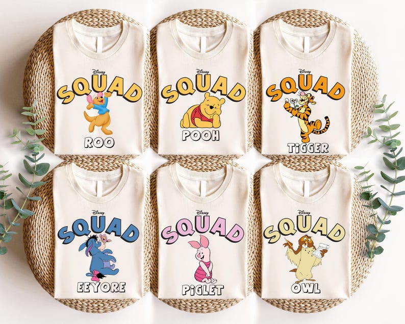 Winnie the Pooh Squad Shirt, Disney Pooh Bear T-shirt, Piglet Tigger ...