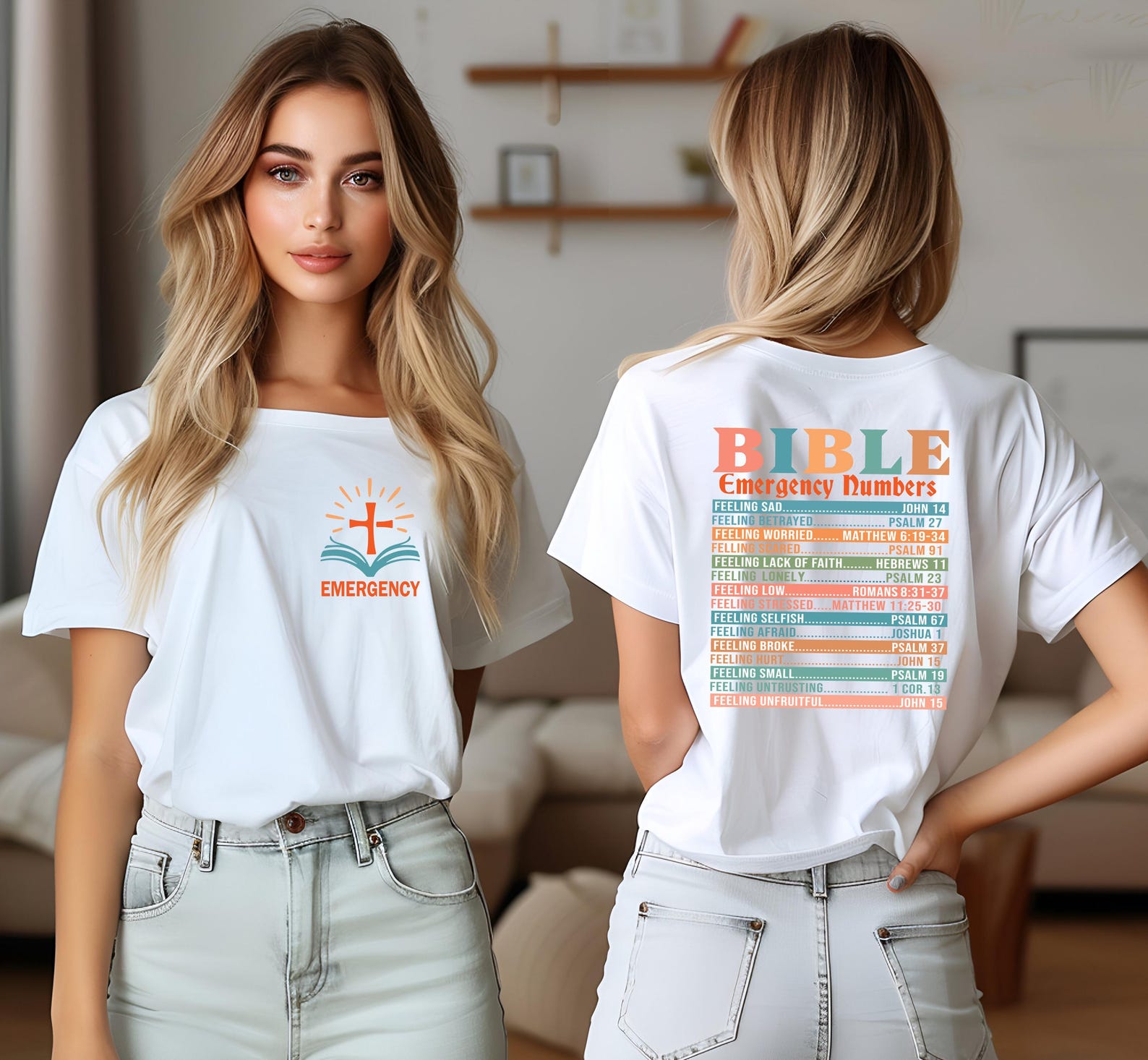 Bible Emergency Numbers Shirt, Feelings Tee, Cross Shirt, Worship Shirt ...