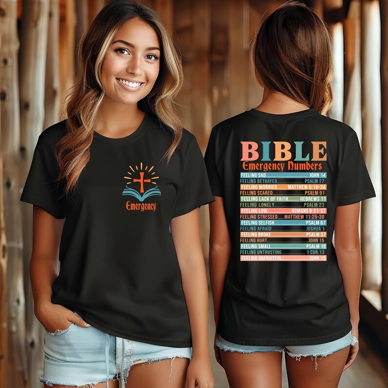 Bible Emergency Numbers Shirt, Feelings Tee, Cross Shirt, Worship Shirt ...