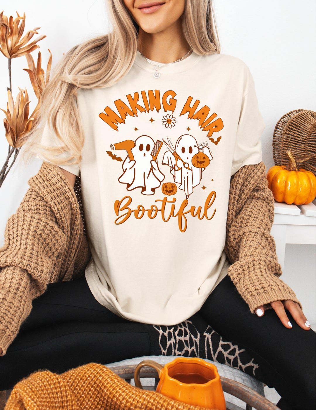 Halloween Hair Stylist T-shirt, Making Hair Bootiful Shirt, Spooky ...