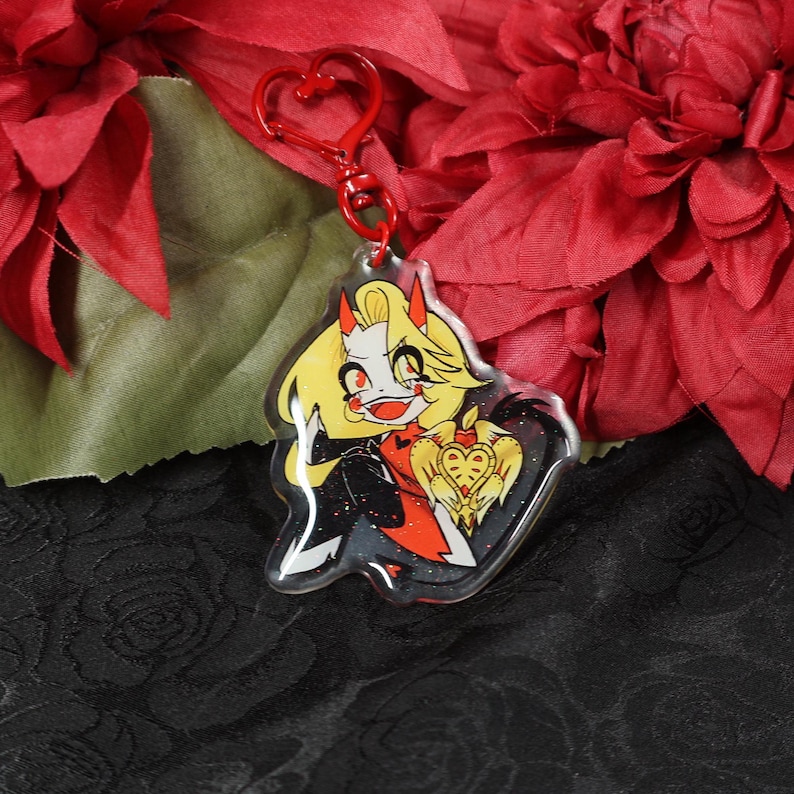 Hazbin Hotel Keychains Charlie/vaggie/ Niffty/ Lucifer/ Angel Dust - Etsy