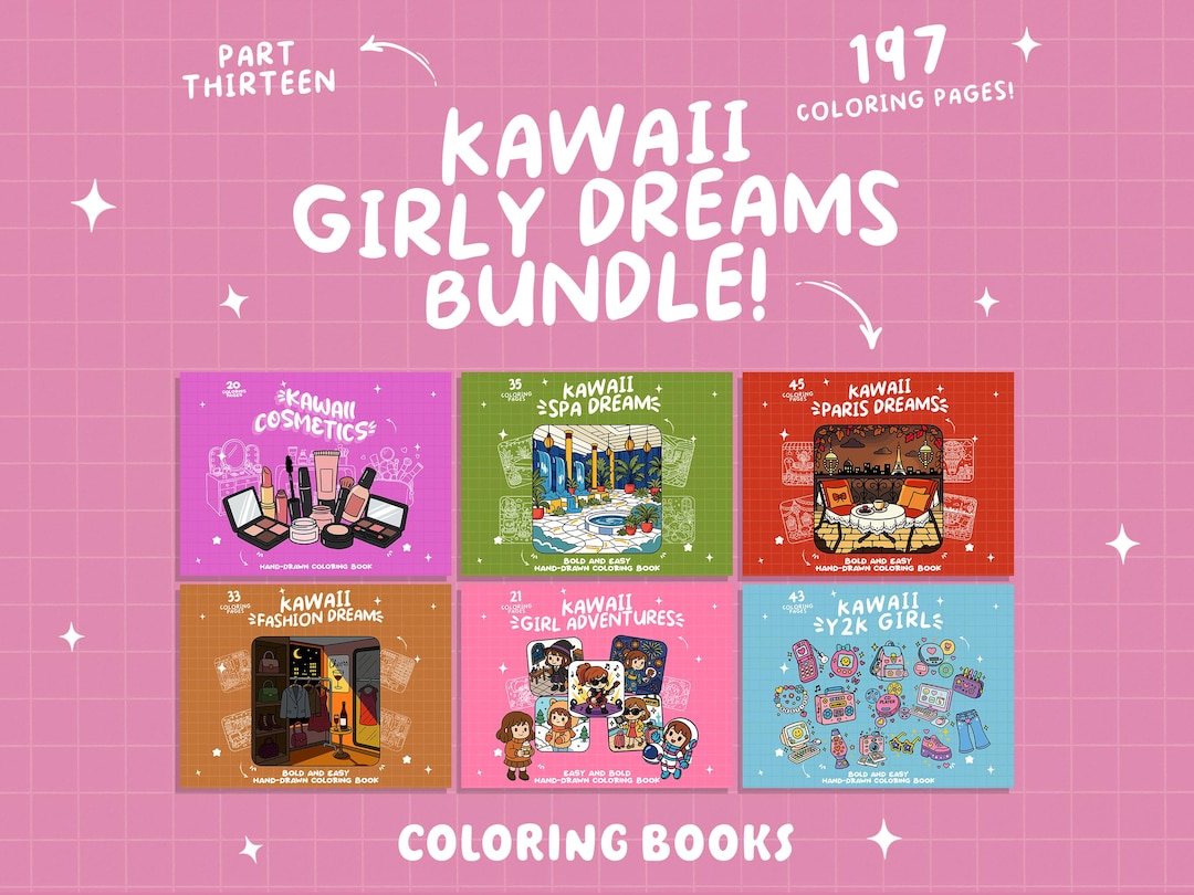 Girl Coloring Pages Bundle Coquette Coloring Beauty Coloring Fashion ...