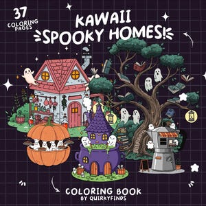 Spooky Cute Coloring Book Ghost Coloring Creepy Kawaii Coloring House ...