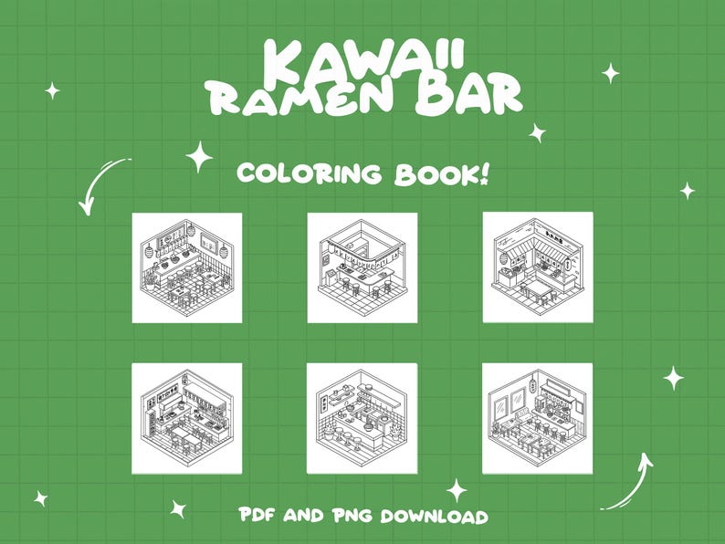 Japanese Restaurant Coloring Cafe Asian Food Coloring Interior Shop ...