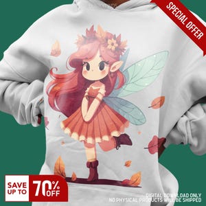 Cute Fall Fairy PNG, Autumn Fairy Clipart, Fall Girl PNG, Cute Fairy ...