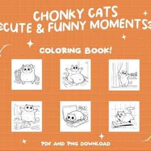 Funny Cats Coloring Book Cute Cats Coloring Pages Pet Coloring Cozy ...
