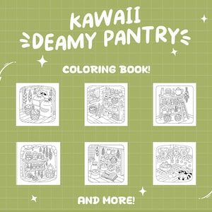 Pantry Coloring Shelf Bold Easy Coloring Book Kitchen Coloring Comfy ...