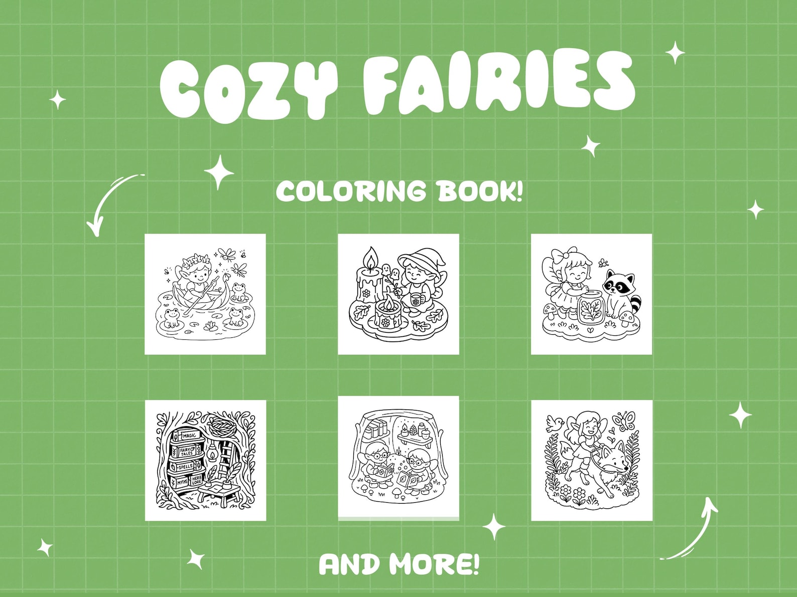 Cute Fairy Coloring Book Forest Fairy Coloring Cozy Autumn Coloring ...