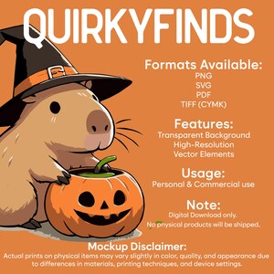 Cute Capybara Funny Halloween Decor Halloween Cute Animals Shirt Design ...