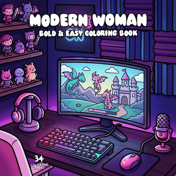 Modern Woman Coloring - Etsy UK