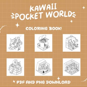 Pocket World Coloring Tiny Miniature Coloring Book Pocket Home Coloring ...