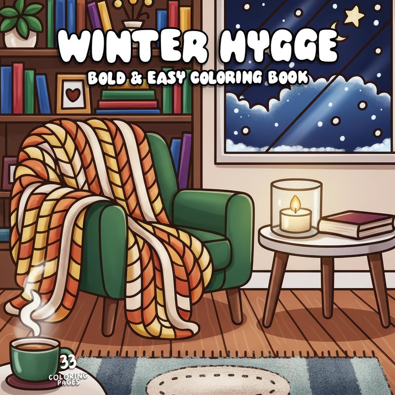 Hygge Adult Coloring Pages - Etsy