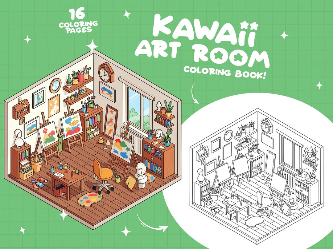 Art Room Coloring Book Artists Coloring Pages Pocket Room Coloring ...