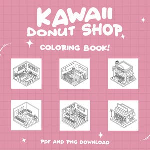 Donut Coloring Pages Shop Coloring Store Dessert Coloring Bakery Sweets ...