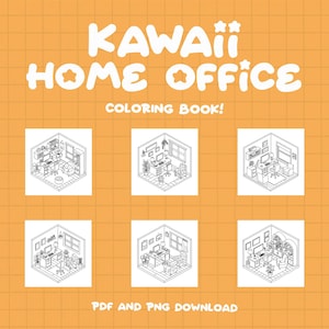 Office Coloring Book Work Coloring Pages Kawaii Cozy Corner Comfy ...