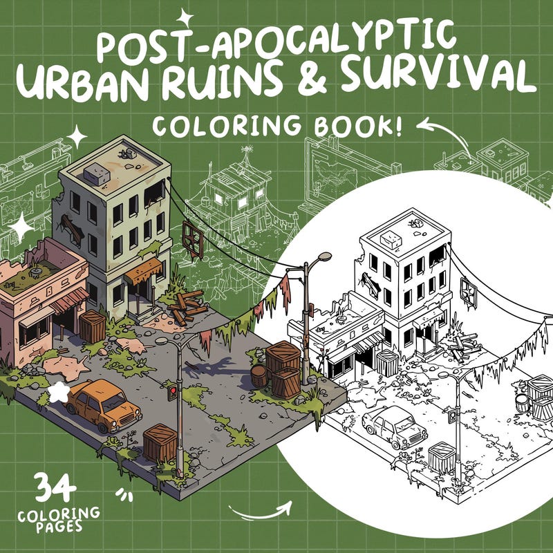 Apocalypse Coloring Pages - Etsy