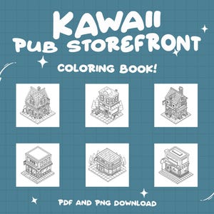 Pub Storefront Coloring Tavern Bar Coloring Building Rustic Coloring ...