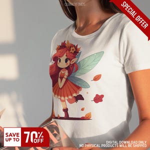 Cute Fall Fairy PNG, Autumn Fairy Clipart, Fall Girl PNG, Cute Fairy Clipart, Woodland Fairy Art ...