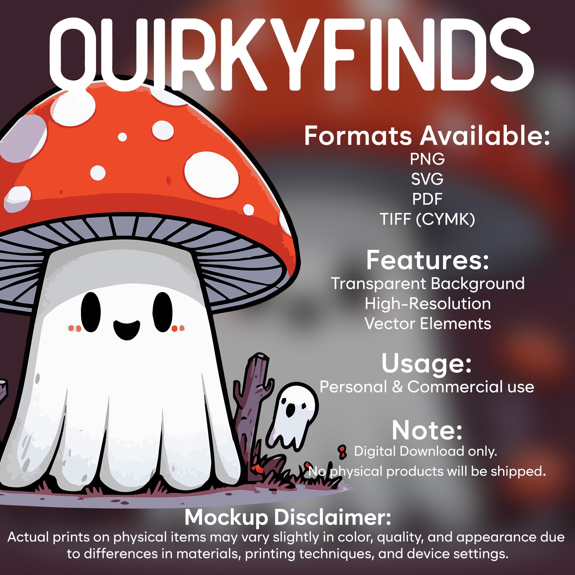 Mushroom Ghost PNG, Spooky Cute Ghost Shirt Design, Cute Mushroom Mug ...