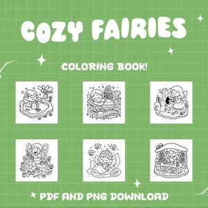 Cute Fairy Coloring Book Forest Fairy Coloring Cozy Autumn Coloring ...