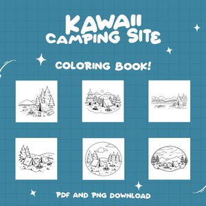 Camping Coloring Pages Outdoor Coloring Forest Landscape Coloring Scene ...