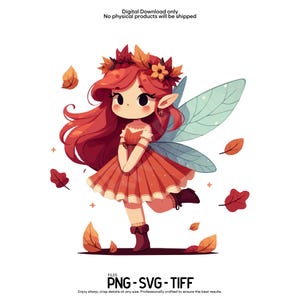 Cute Fall Fairy PNG, Autumn Fairy Clipart, Fall Girl PNG, Cute Fairy ...