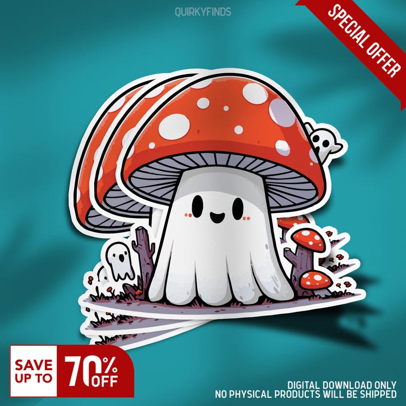 Mushroom Ghost PNG, Spooky Cute Ghost Shirt Design, Cute Mushroom Mug ...