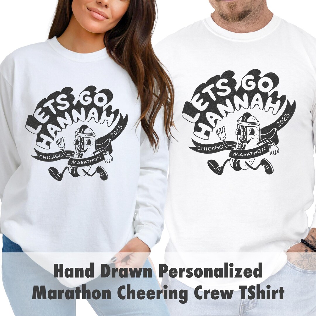 Personalized Marathon Cheer Squad Shirt Custom Matching Race Support ...