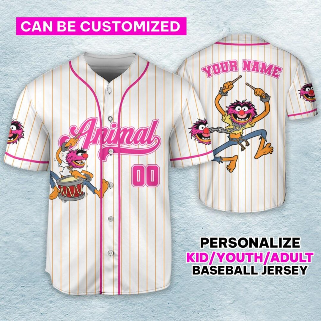 Personalize the Muppet Animal Baseball Jersey, Muppet Characters Jersey ...