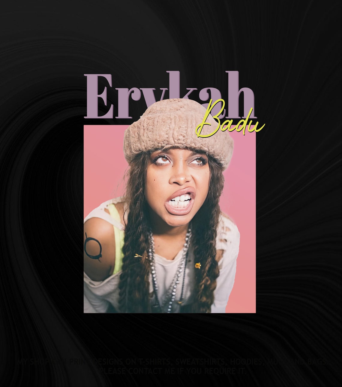 Erykah Badu Png, Erykah Badu Vintage Png, Erykah Badu T Shirt Design ...