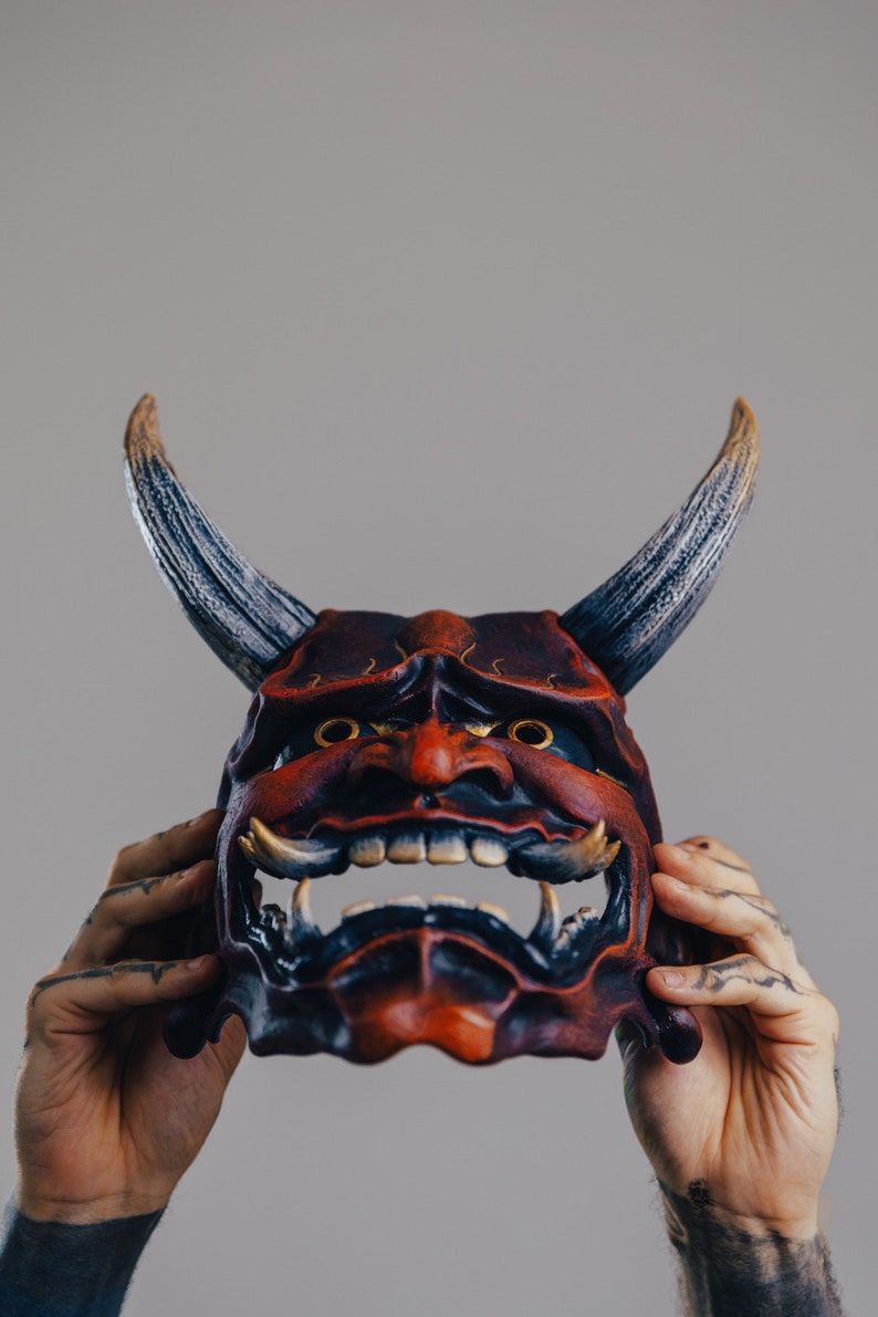 Japanese Oni Yokai Mask 1st - Etsy