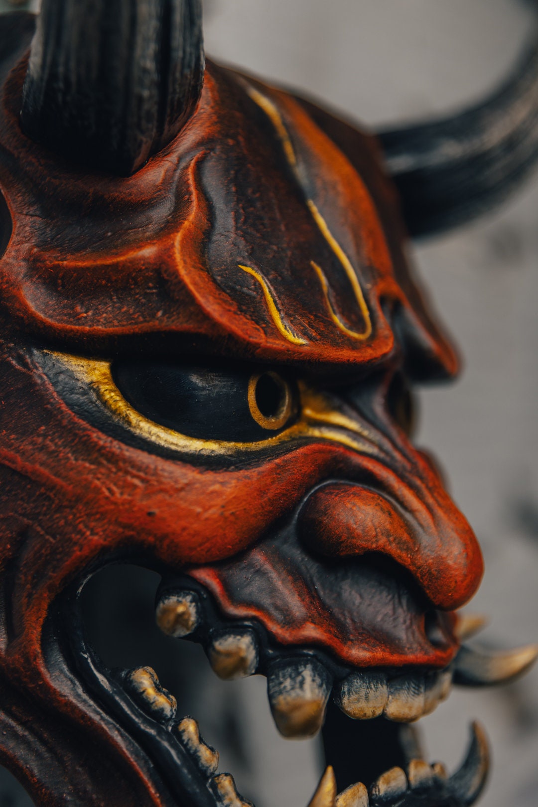 Japanese Oni Yokai Mask 1st - Etsy