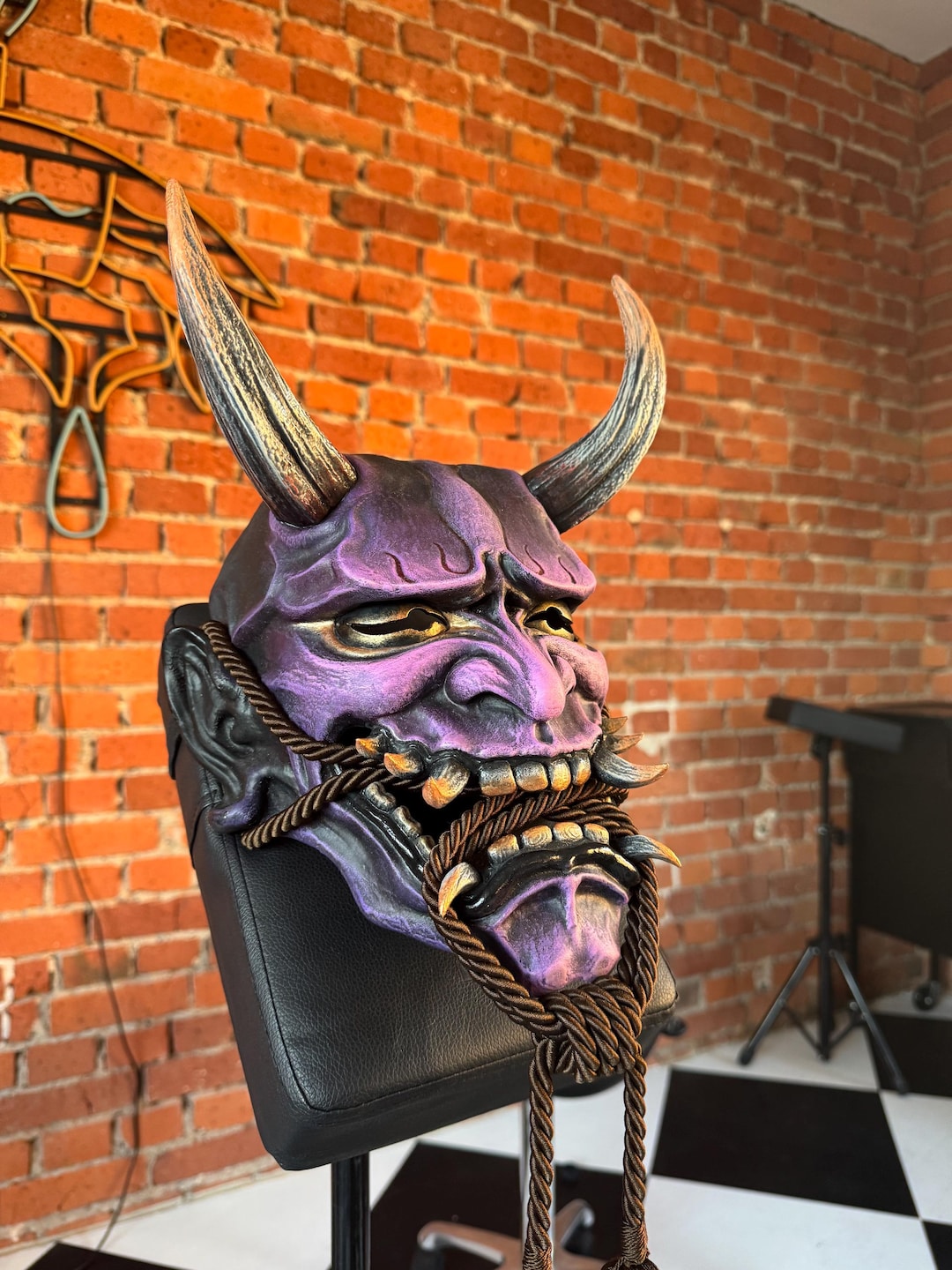 Japońska Maska Oni Yokai #1 - Etsy