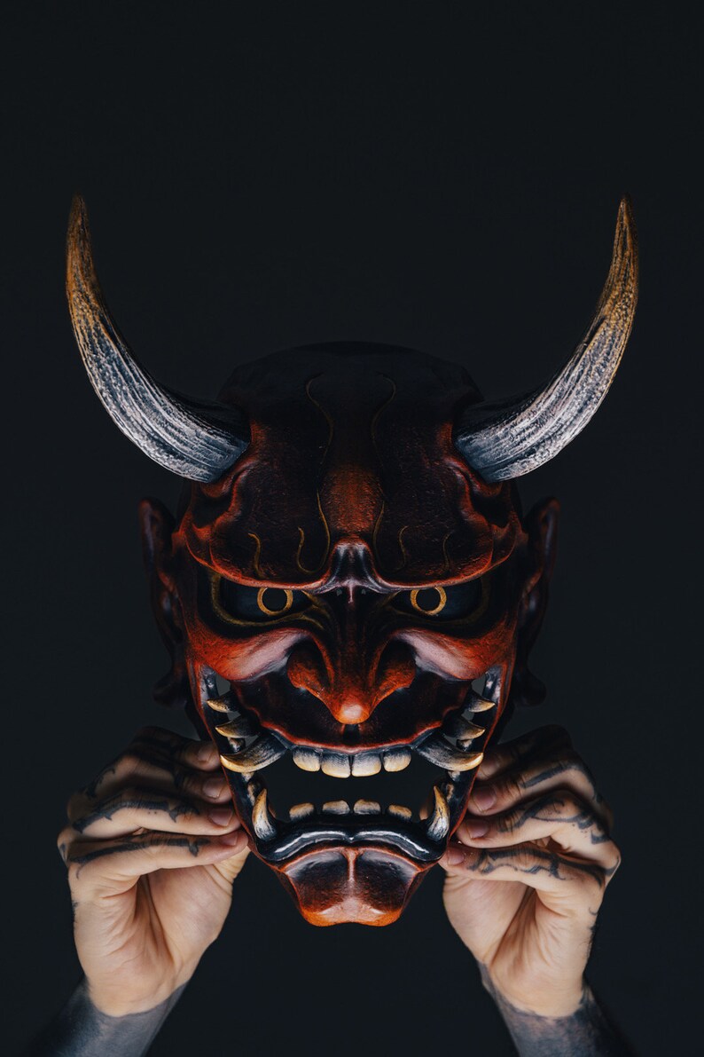 Japanese Oni Yokai Mask 1st - Etsy
