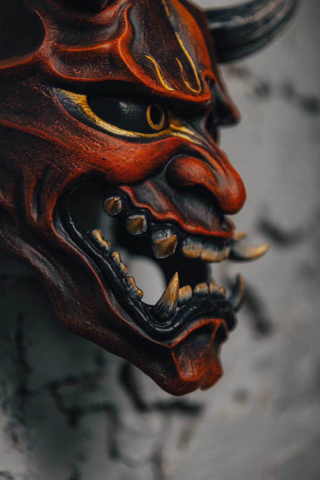 Japanese Oni Yokai Mask 1st - Etsy