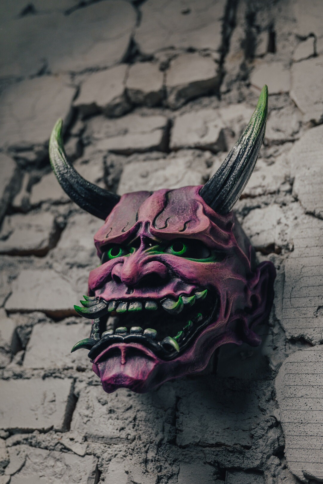 Japanese Oni Yokai Mask #4 “envy” - Etsy
