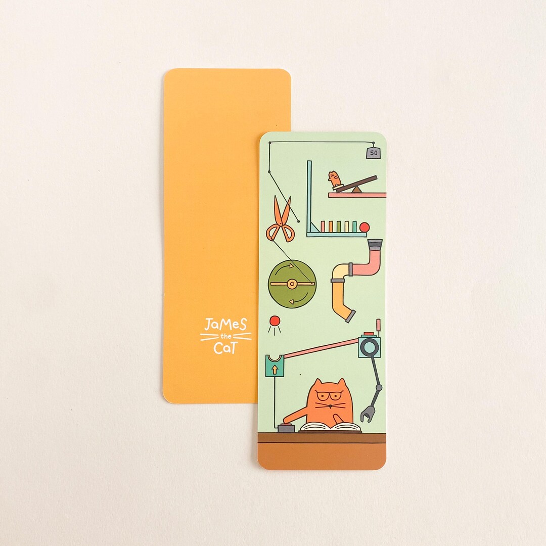 Rube Goldberg Page Turner Bookmark, James the Cat Bookmark for Avid ...