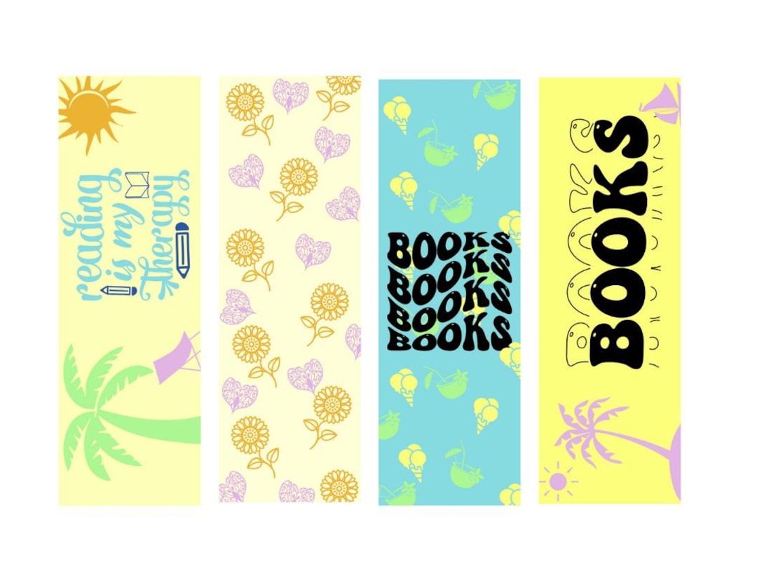 Vibrant Summer Bookmarks | Digital Printable Download | Bright Summer ...