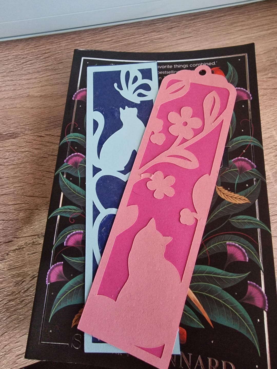 Layered Cat Bookmarks: Handmade Cardstock Book Page Markers - Set of 2 ...