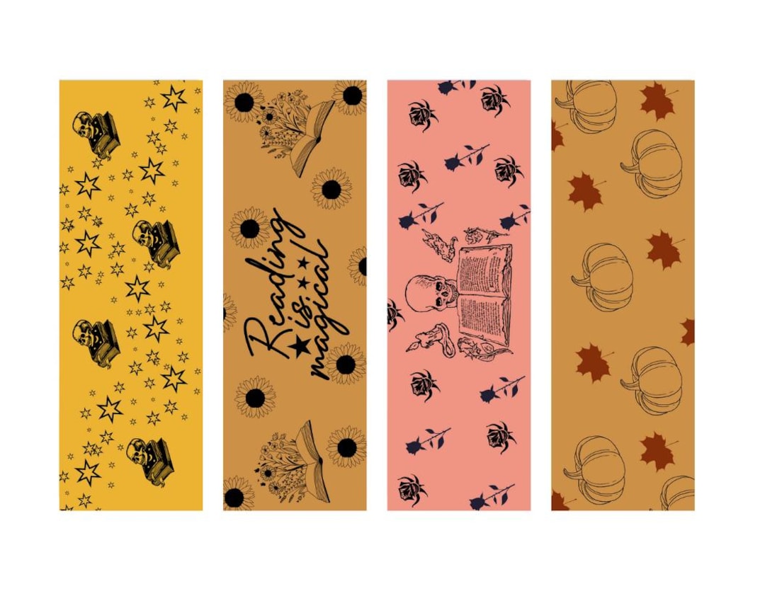 Printable Autumn & Halloween Bookmark Set | Digital Fall and Spooky ...