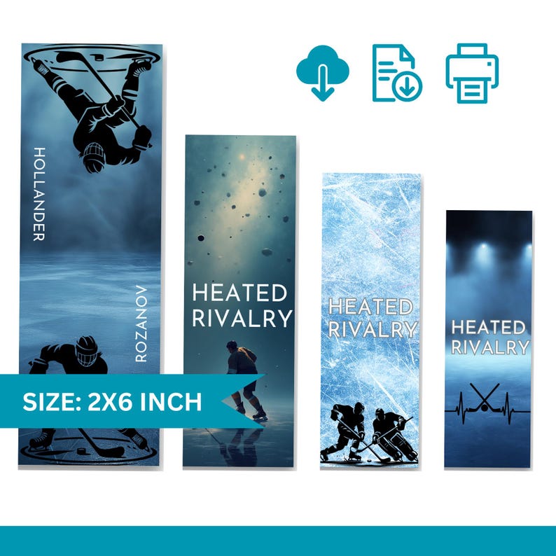 Hockey Romance Bookmarks | Heated Rivalry, Sports Theme (digital ...