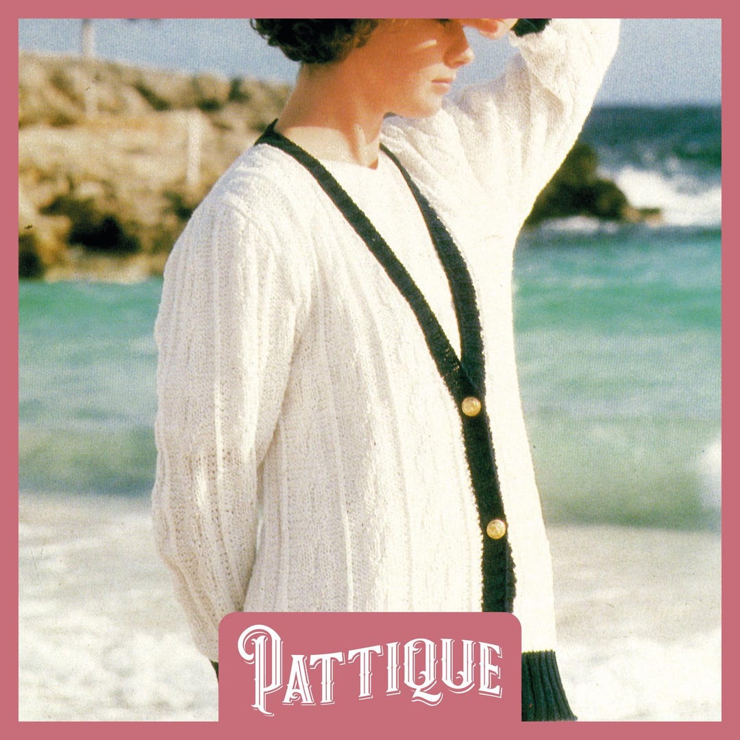 Women's Ladies Classic Mock Cable Cardigan Sweater Vintage Knitting ...