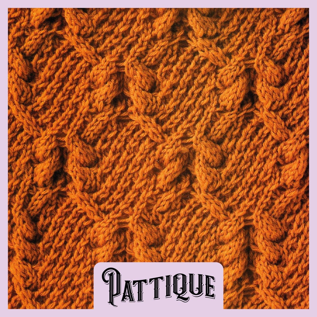 Cable Lozenges With Twist Stitch Centres Stitch Detail Vintage Knitting ...