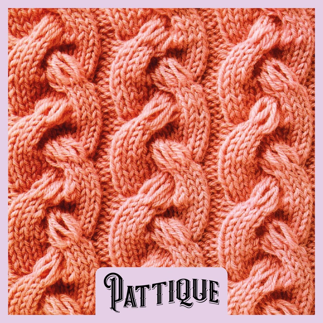 Elongated Stitch Cables Stitch Detail Vintage Knitting Pattern - PDF ...